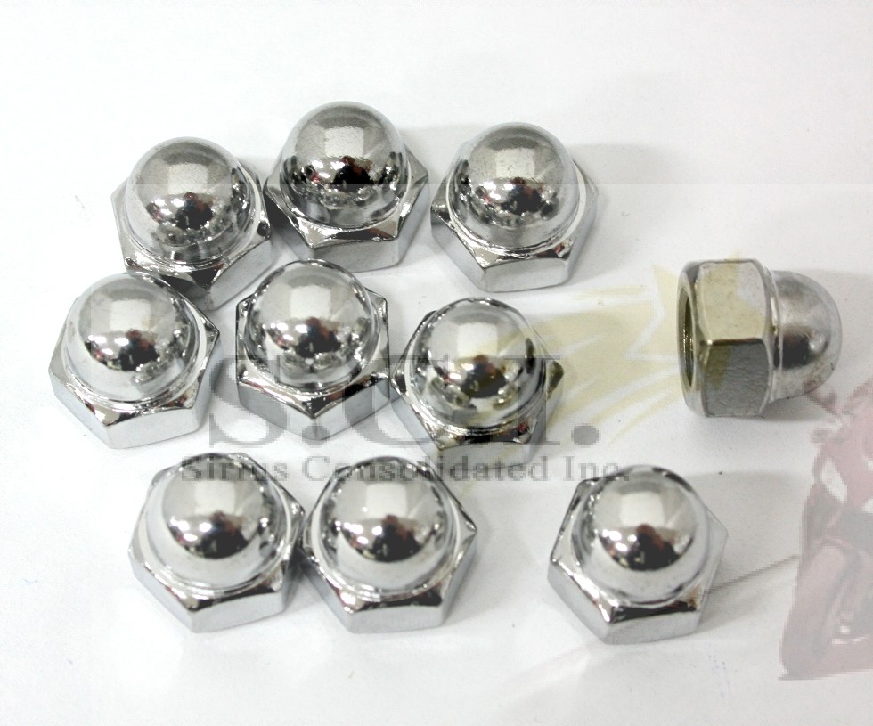 ZINC PLATED METRIC ISO CAP NUTS - 8MM