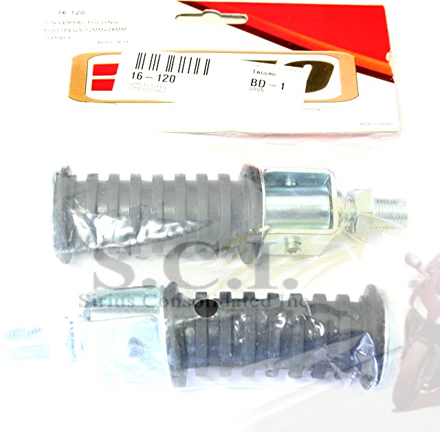 YAMAHA XT250 XT500 DT250 DT360 DT400 REAR FOOTREST FOOT PEGS SET 12mm