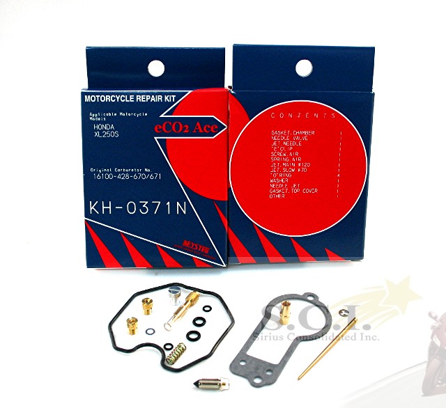 HONDA XL250S XL250 KEYSTER CARBURETOR REBUILD REPAIR KIT 1978 1979 1980 ...
