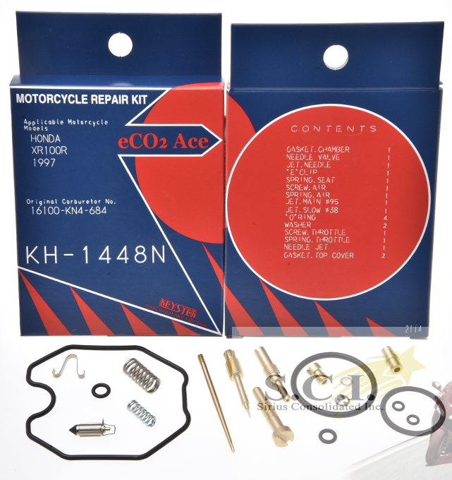 HONDA XR100 XR100R KEYSTER CARBURETOR REPAIR REBUILD KIT 1997