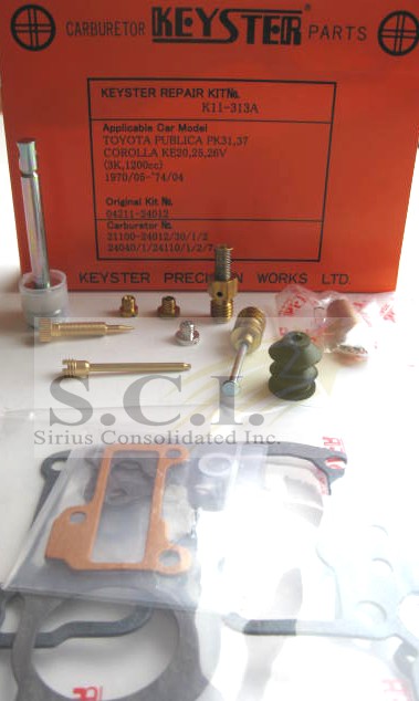 TOYOTA COROLLA AISAN CARB KIT 1970 - 1974