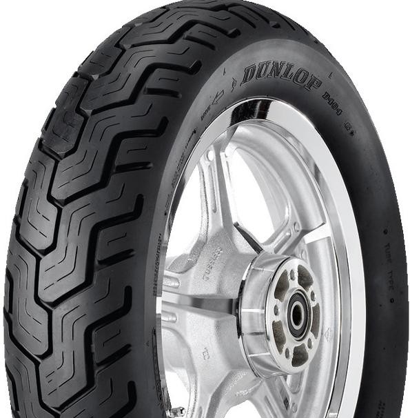 DUNLOP D404 BIAS REAR TIRES 150/90-15 74H (WHITE SIDES)