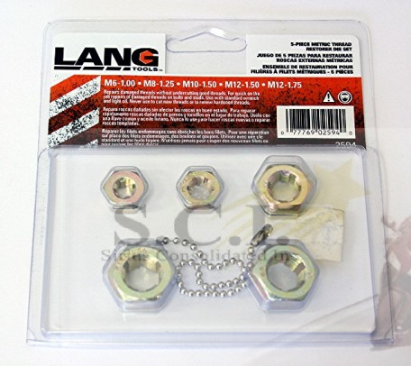METRIC Lang Tools 5 Piece Metric Thread Restorer Die Set